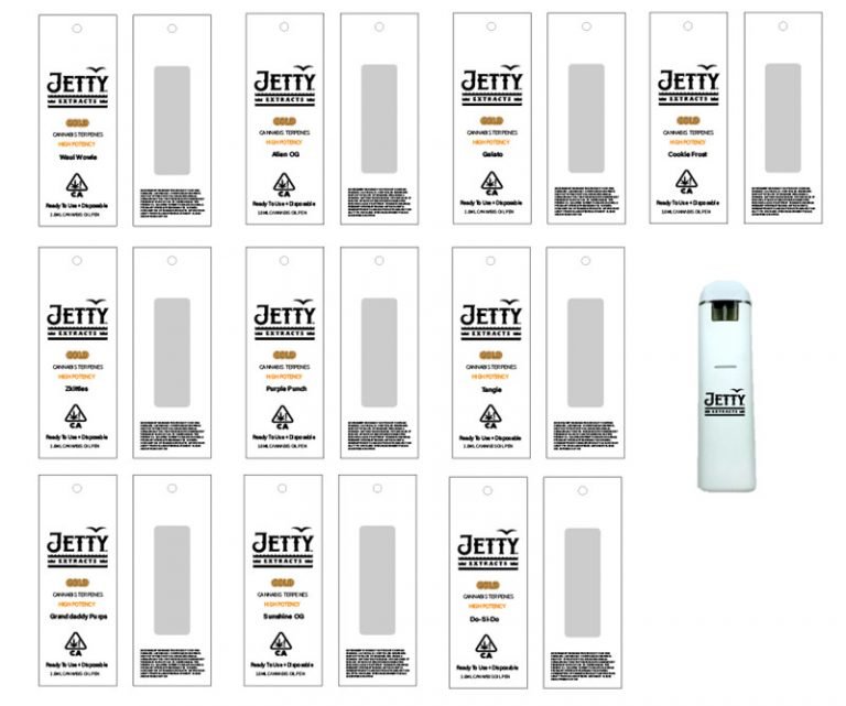 Jetty disposable pen 1.0 ML rechargeable battery - hempacc